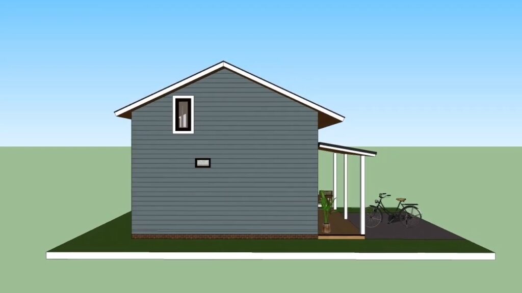 Tiny House Plan 7x6 Meter Home Design 23x20 Feet 3 Beds - House Plans 3D