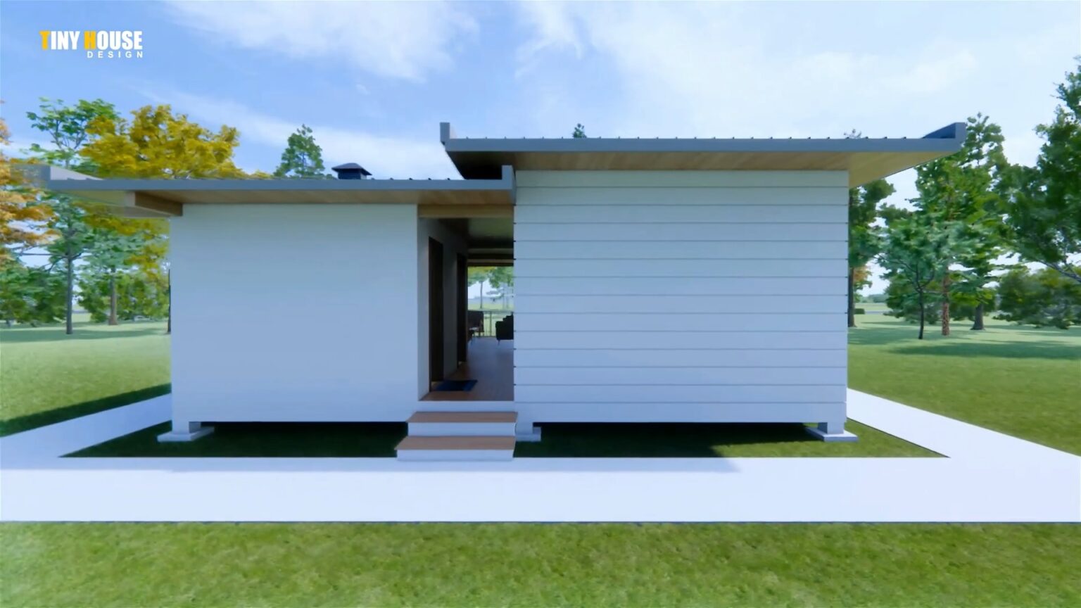 House Design Plans 8x9 Meter 26x30 Feet 2 Bed 2 Bath Shed Roof - House ...