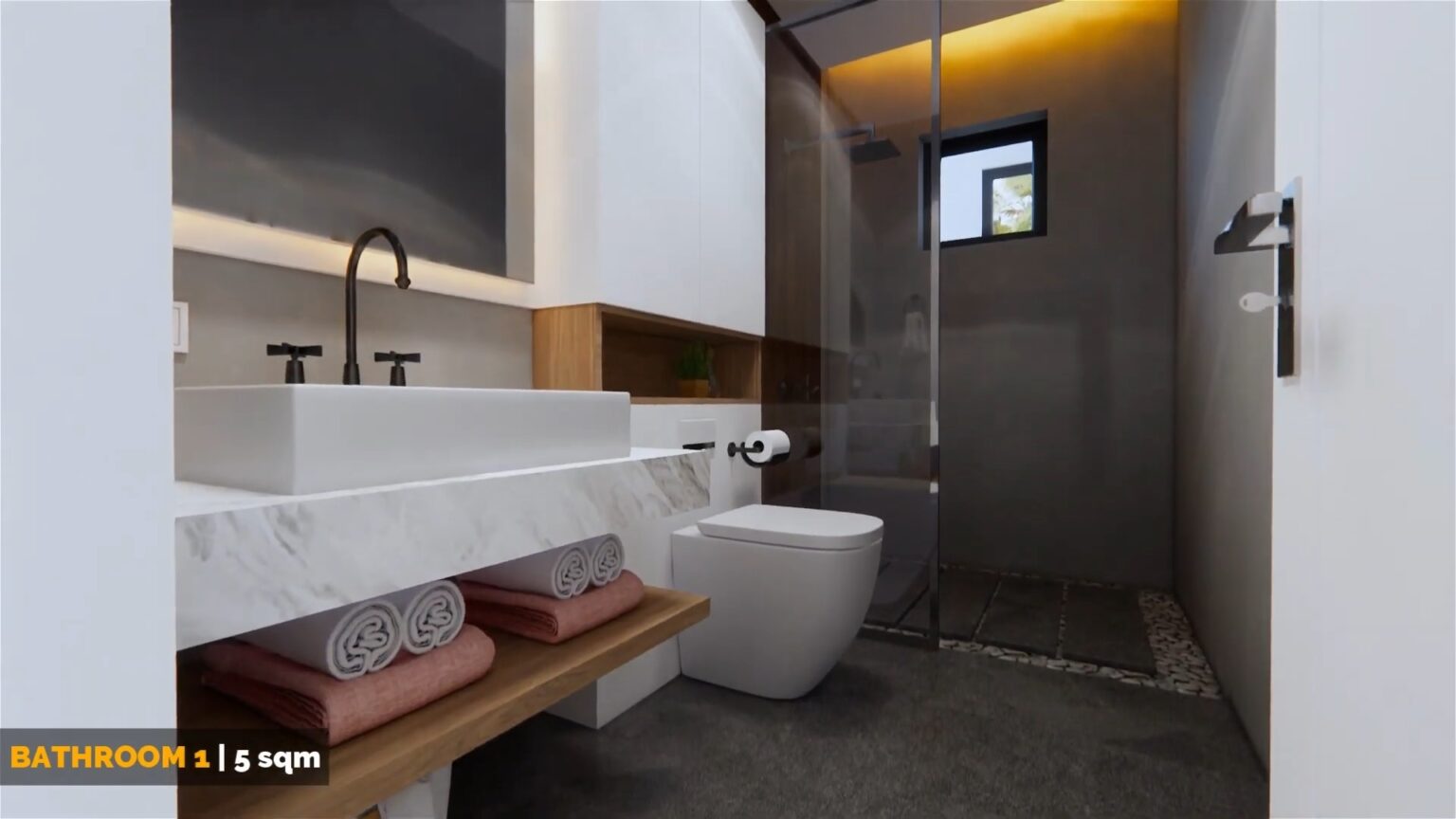 House Design Plans 9x15.6 Meter 30x51 Feet 3 Bed 2 Bath - House Plans 3D