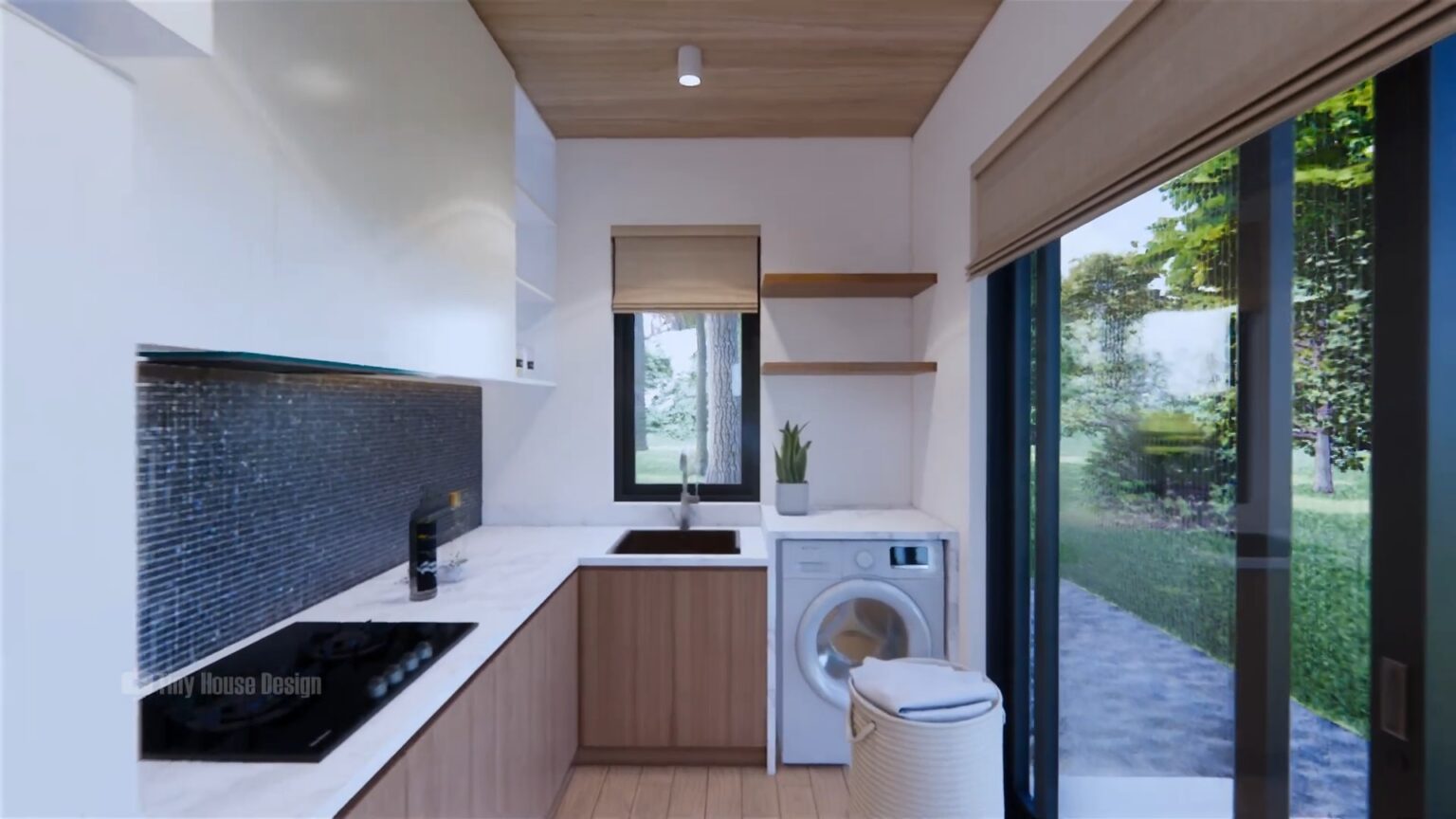 House Design Plans 9x9 Meter 30x30 Feet 3 Bed 2 Bath - House Plans 3D