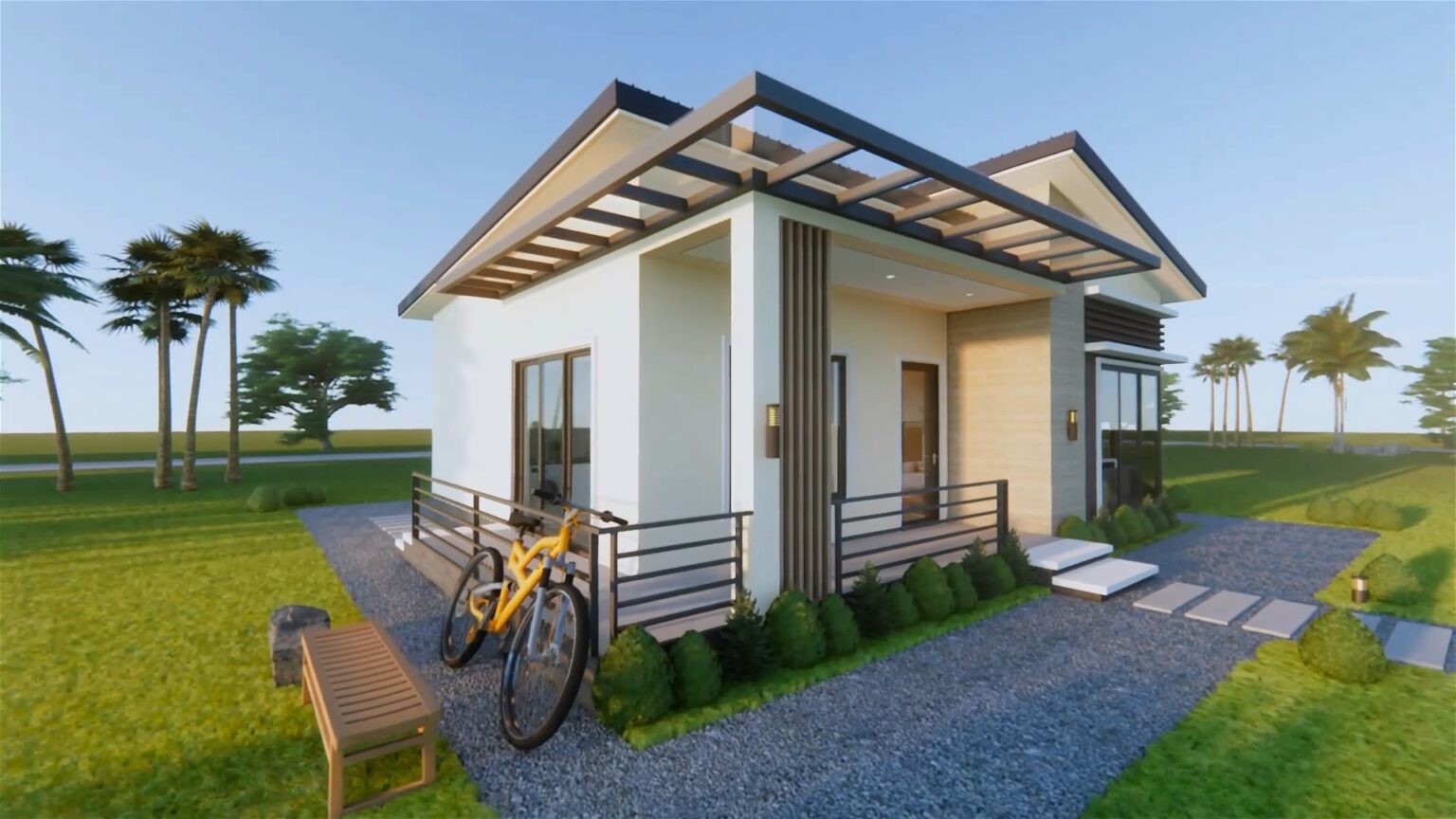 House Plans 3d 9x9.7 Meter 30x32 Feet 3 Bed 2 Bath - House Plans 3D