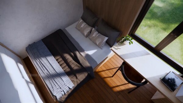 Small House Design 8x7 Meter 23x26 Feet 2 Bedroom 1 Bathroom - House ...