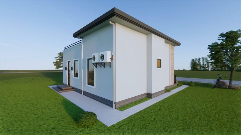 Small House Design 8x7.5 Meter 26x25 Feet 2 Bedroom 1 Bath Full Plans ...