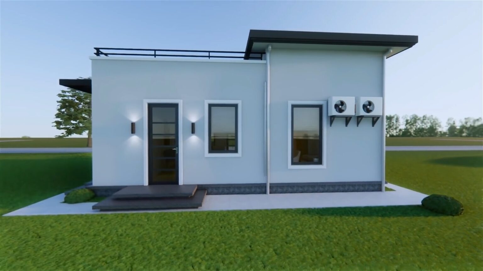 Small House Design 8x7.5 Meter 26x25 Feet 2 Bedroom 1 Bath Full Plans ...