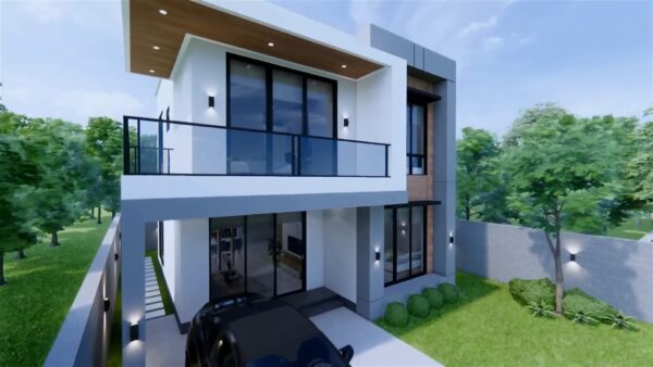 Small House Design 7.5x8 Meter Home Plan 25x26 Feet 4 Bed 3 Bath ...
