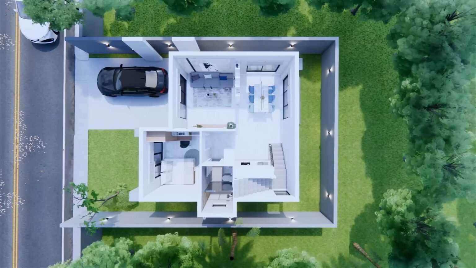 Small House Design 7.5x8 Meter Home Plan 25x26 Feet 4 Bed 3 Bath ...