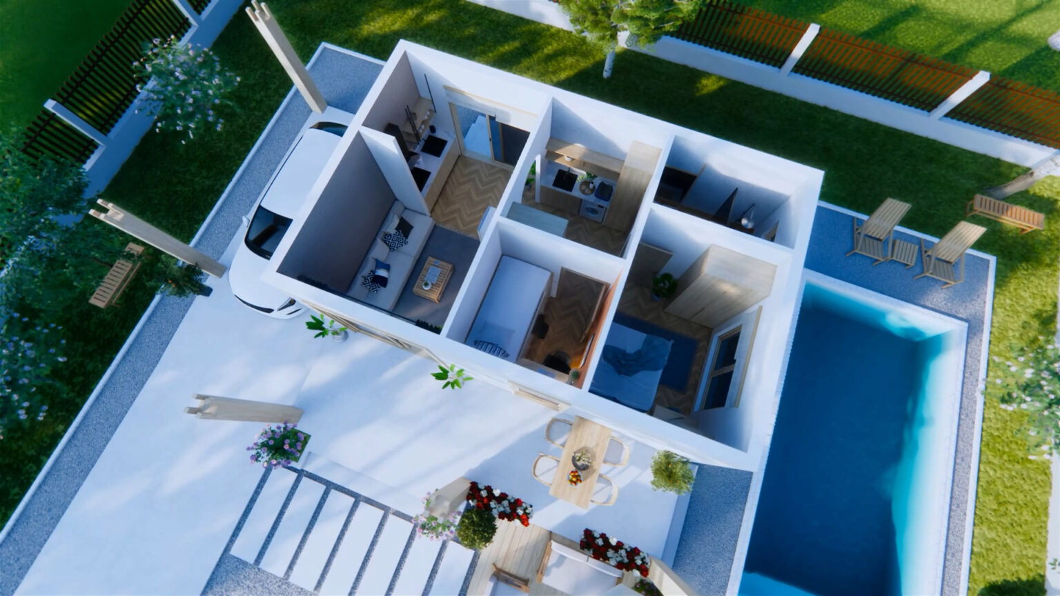 Small House Design 12x7.5 Meter House Plans 39x25 Feet 2 Bed - House ...