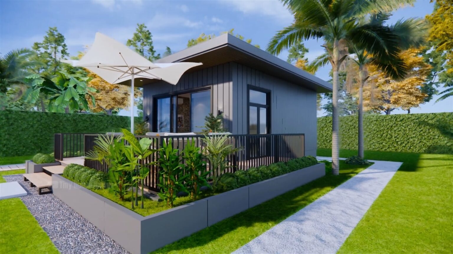 Small House Design 4.5x6 Meter House Plan 15x20 Feet 1 Bed - House Plans 3D
