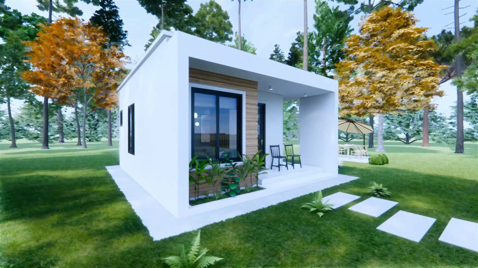 Small House Design 4x6 Meter House Plan 13x20 Feet 1 Bed - House Plans 3D