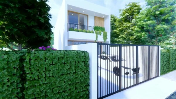 Small House Design 5x15 Meter House Plans 17x49 Feet 2 Bed 3 Bath ...