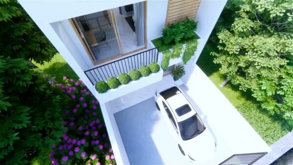 Small House Design 5x15 Meter House Plans 17x49 Feet 2 Bed 3 Bath ...