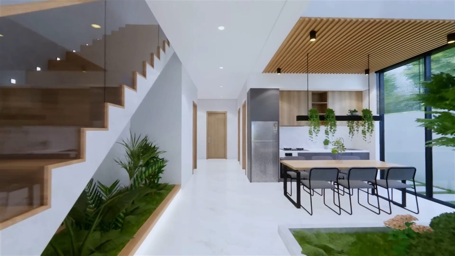 Small House Design 6x15 M House Plans 20x49 Feet 3 Bed 3 Bath Flat Roof ...