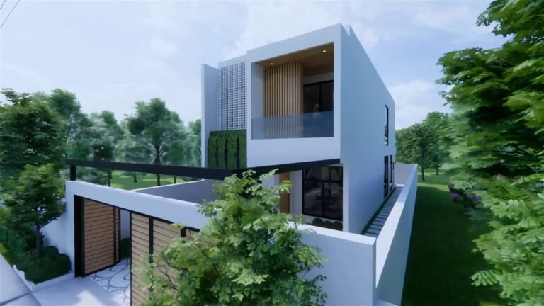 Small House Design 6x15 M House Plans 20x49 Feet 3 Bed 3 Bath Flat Roof ...