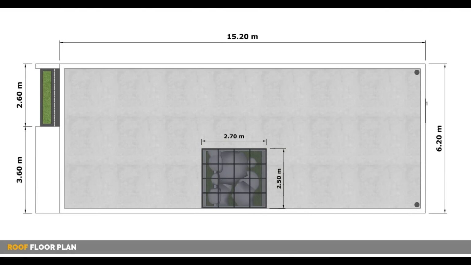 Small House Design 6x15 M House Plans 20x49 Feet 3 Bed 3 Bath Flat Roof ...