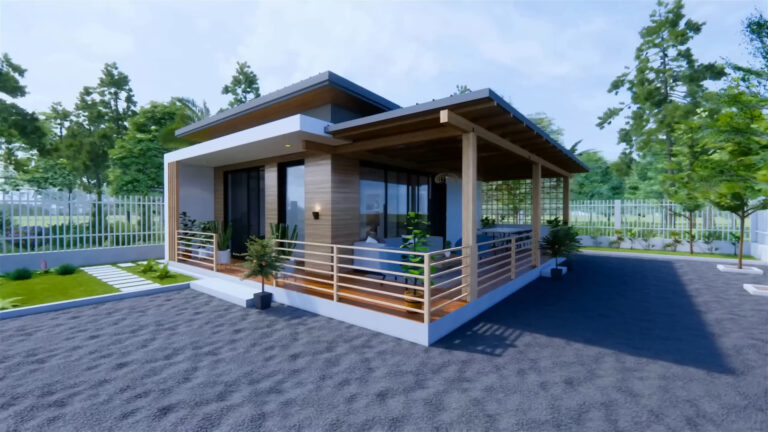 Small House Design 8x7.5 Meter House Plans 26x25 Feet 2 Bed - House ...
