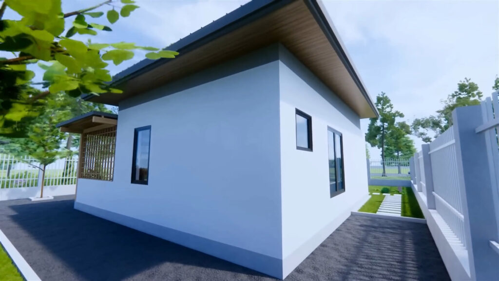 Small House Design 8x7.5 Meter House Plans 26x25 Feet 2 Bed - House ...