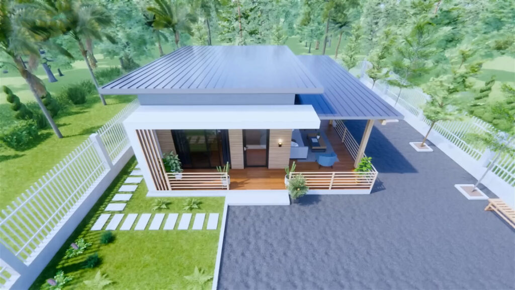 Small House Design 8x7.5 Meter House Plans 26x25 Feet 2 Bed - House ...
