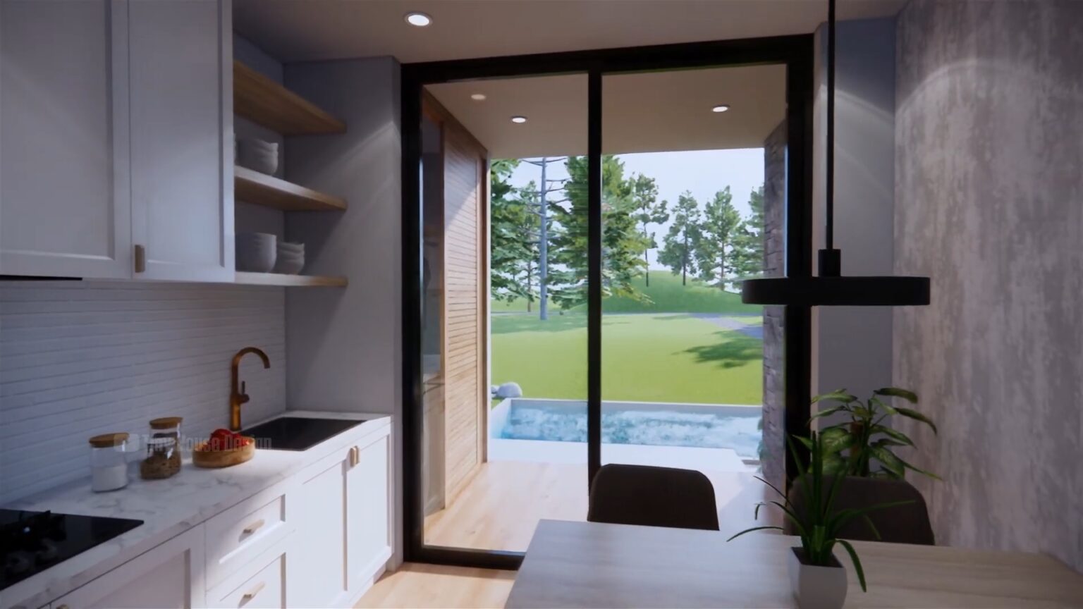 Small House Design 9x7.2 Meter House Plan 30x24 Feet 2 Bed - House Plans 3D