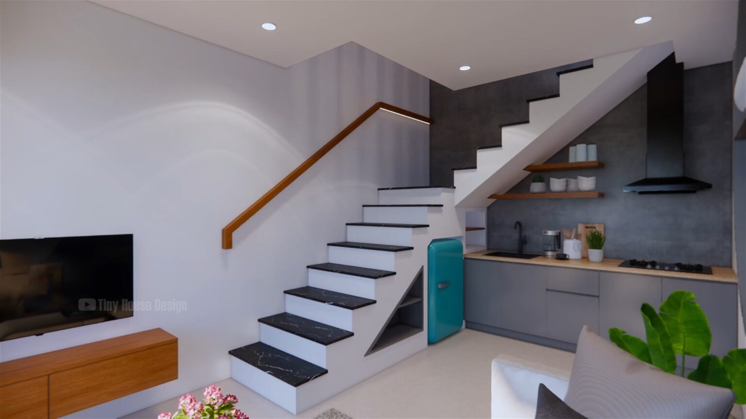 Small House Plan 5x5 Meter House Design 17x17 Feet 3 Bed - House Plans 3D