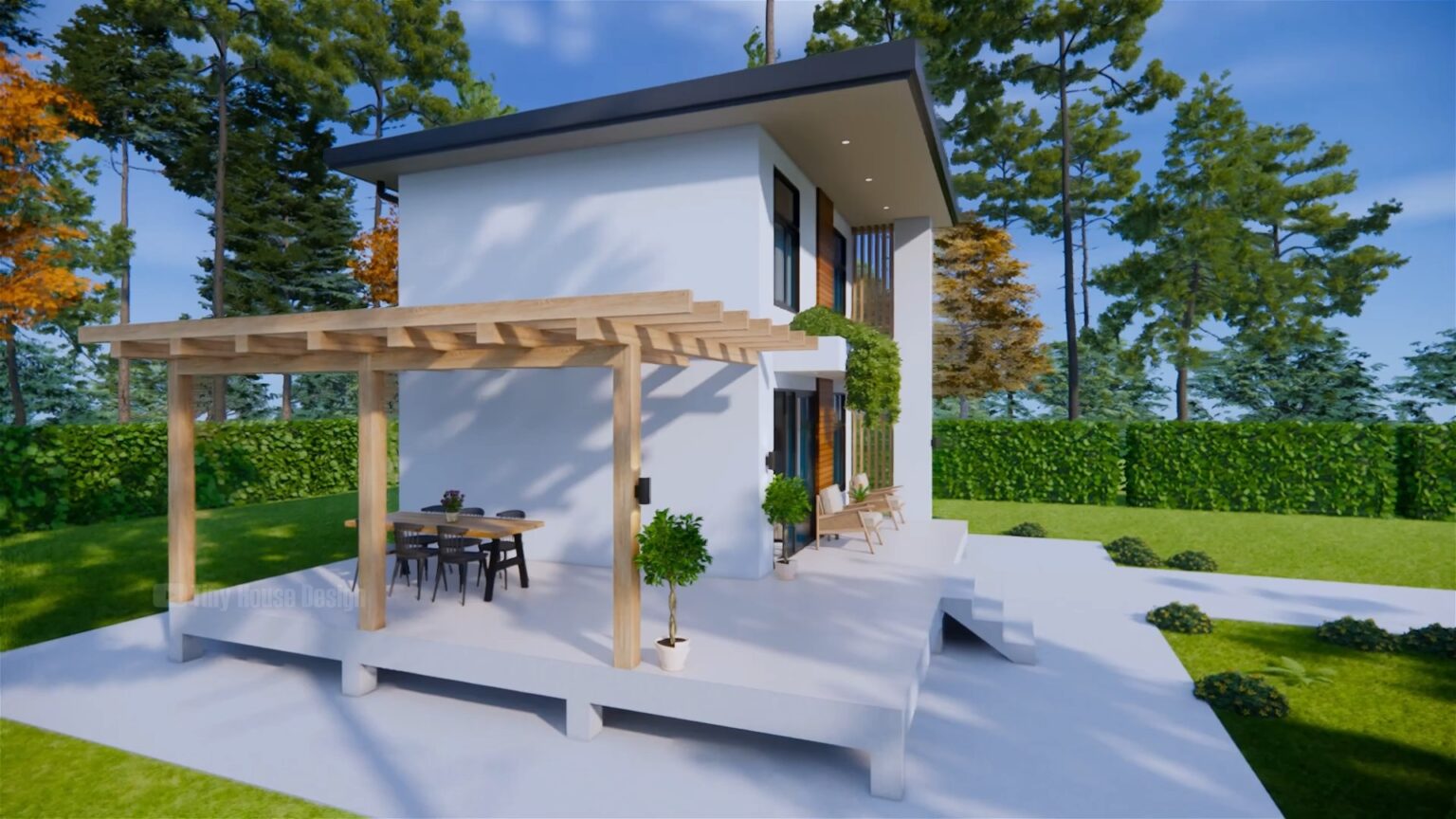 Small House Plan 5x5 Meter House Design 17x17 Feet 3 Bed - House Plans 3D