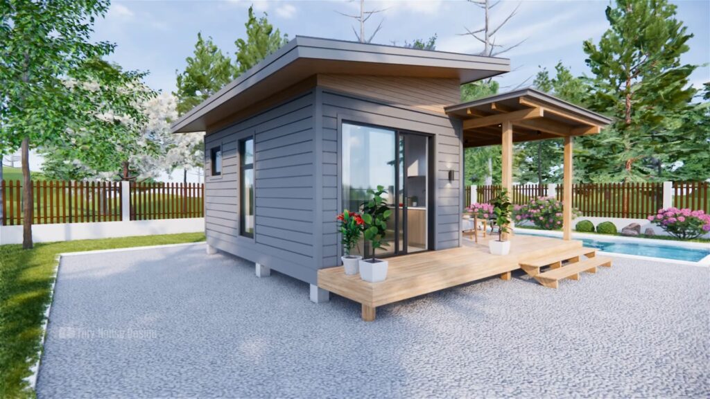 Small House Plan 6x5 Meter House Design 20x17 Feet 1 Bed - House Plans 3D