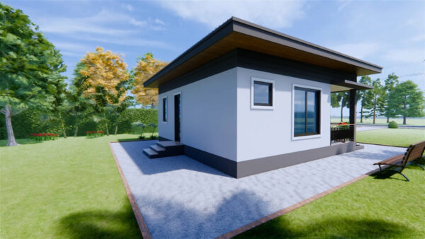 Small House Plan 7x7 Meter House Design 23x23 Feet 2 Bed - House Plans 3D
