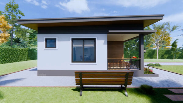 Small House Plan 7x7 Meter House Design 23x23 Feet 2 Bed - House Plans 3D